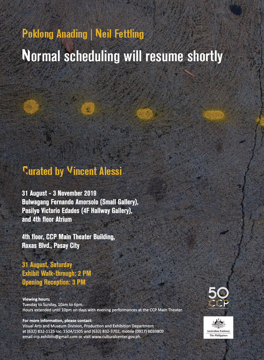 Normal scheduling will resume shortly, Manila 2019 | thesis eleven